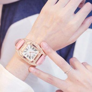 Accessories | Pink Watch With Bangle Bracelet | Poshmark